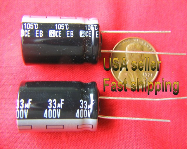 4 PC - 33uf 400v Radial Electrolytic Panasonic Capacitors for sale ...