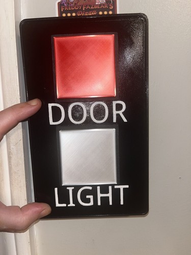 FNAF Working Door And light Office Button Lightswitch Cover | eBay