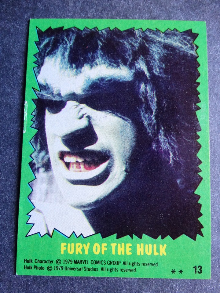 1979 Topps The Incredible Hulk TV Show Card Complete Your Set You U ...