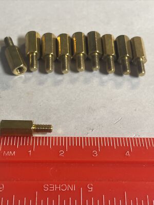Lot 10 x 15mm Brass Pipe Thread Extender Male To Female Spacer Standoff ...