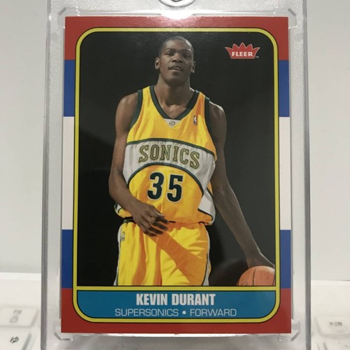 NBA KEVIN DURANT ROOKIE CARD 2007 08 FLEER 1986 87 Rookies No. 143 ...