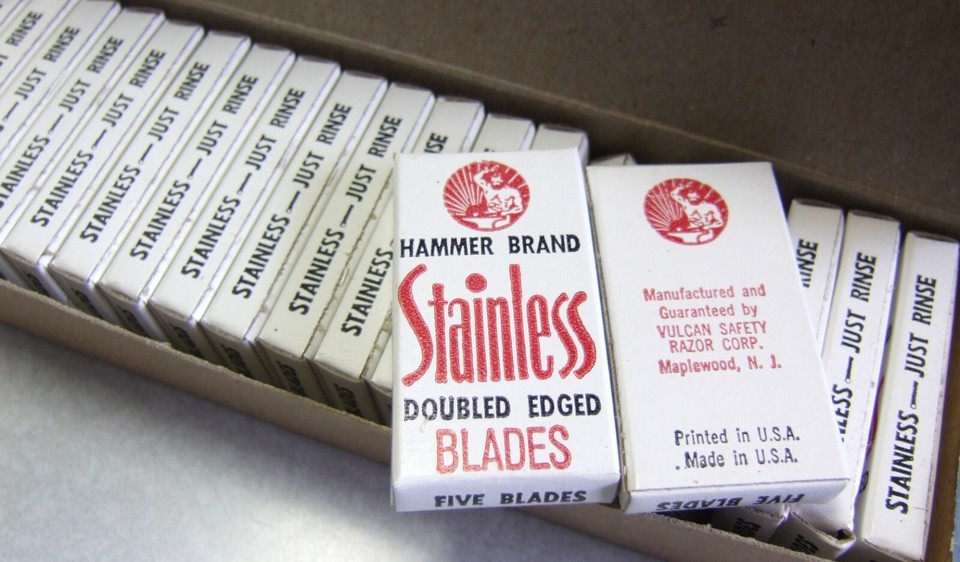 Vintage 20x5=100 NOS Hammer Brand Military Prod 1970s SS DE Safety ...