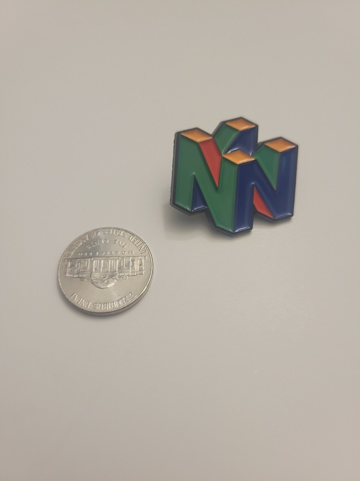 Nintendo 64 enamel pin N64 NES logo 90s Console Video Games Hat Lapel ...
