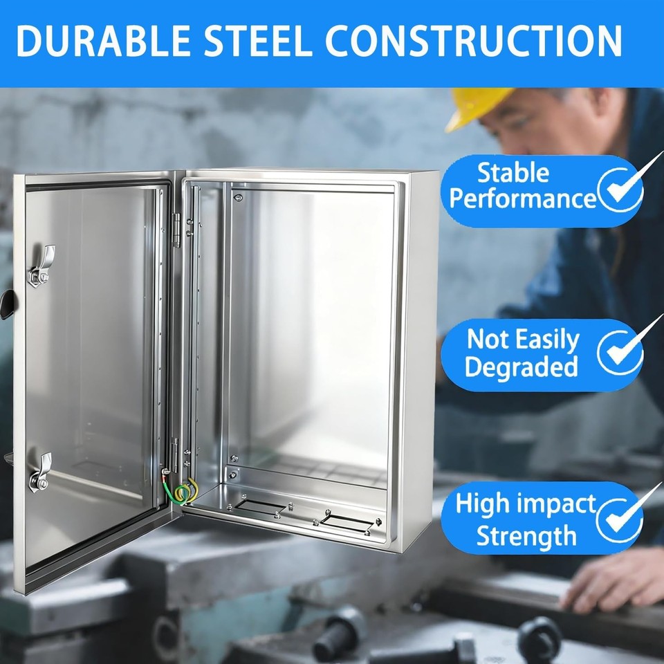 24x24x12" 304 Stainless Stee IP66 Enclosure Waterproof Dustproof ...