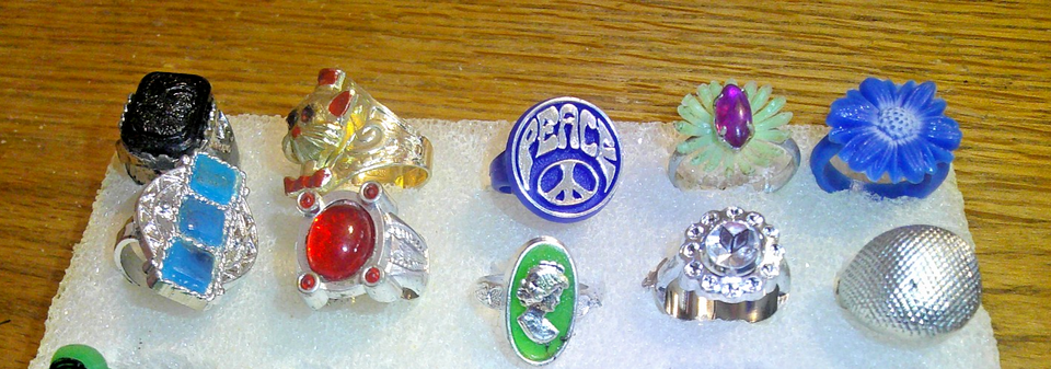 vintage lot plastic gumball vending machine adjustable toy rings #djr6 ...