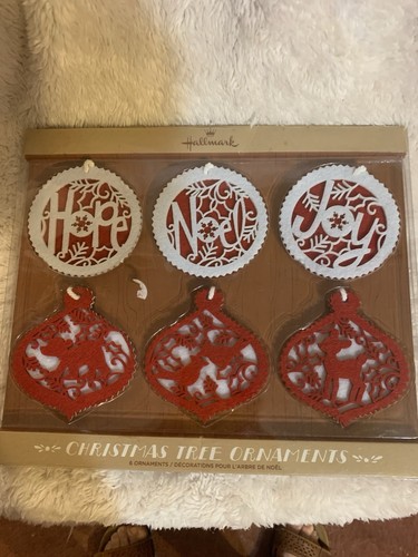 Hallmark Set of 6 Felt Christmas Ornaments New In Box | eBay