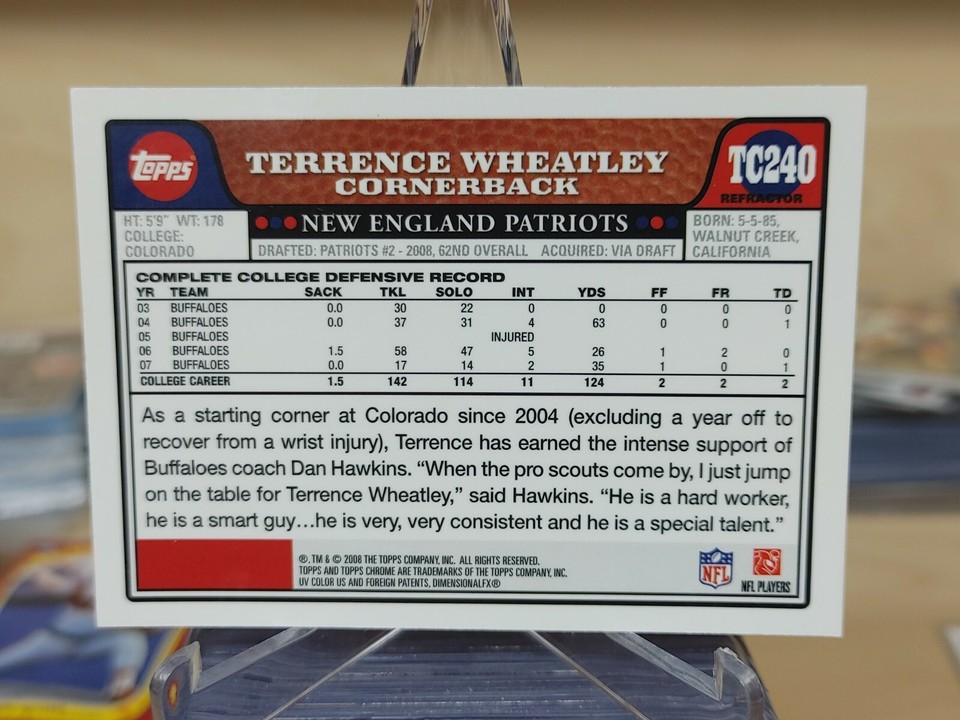 Terrence Wheatley RC - 2008 Topps Chrome Black Refractor #TC240 ...