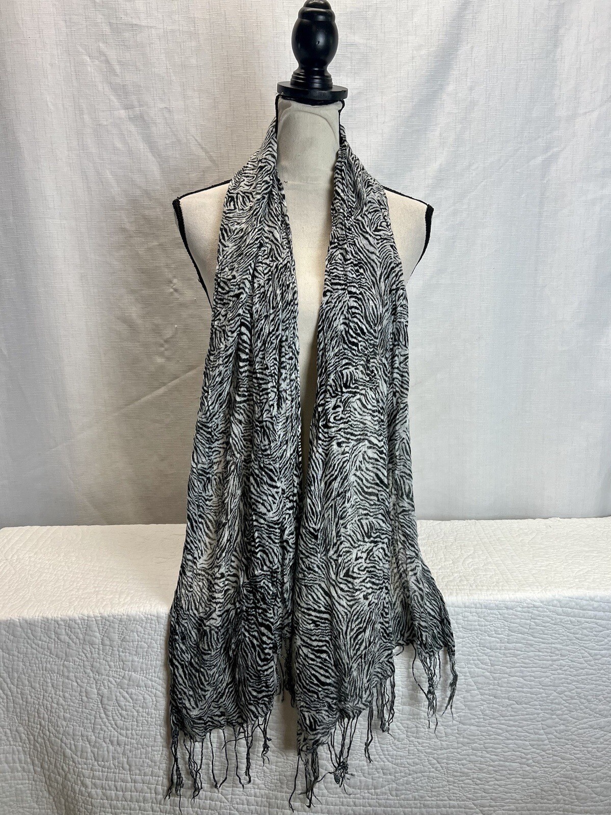 Zebra Scarf Y2k 2000’s Aesthetic Fall Winter - Gem