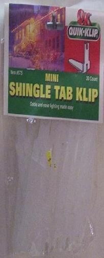 3 PACKAGES NEW SHINGLE TAB LIGHT CLIPS 60 pc. | eBay
