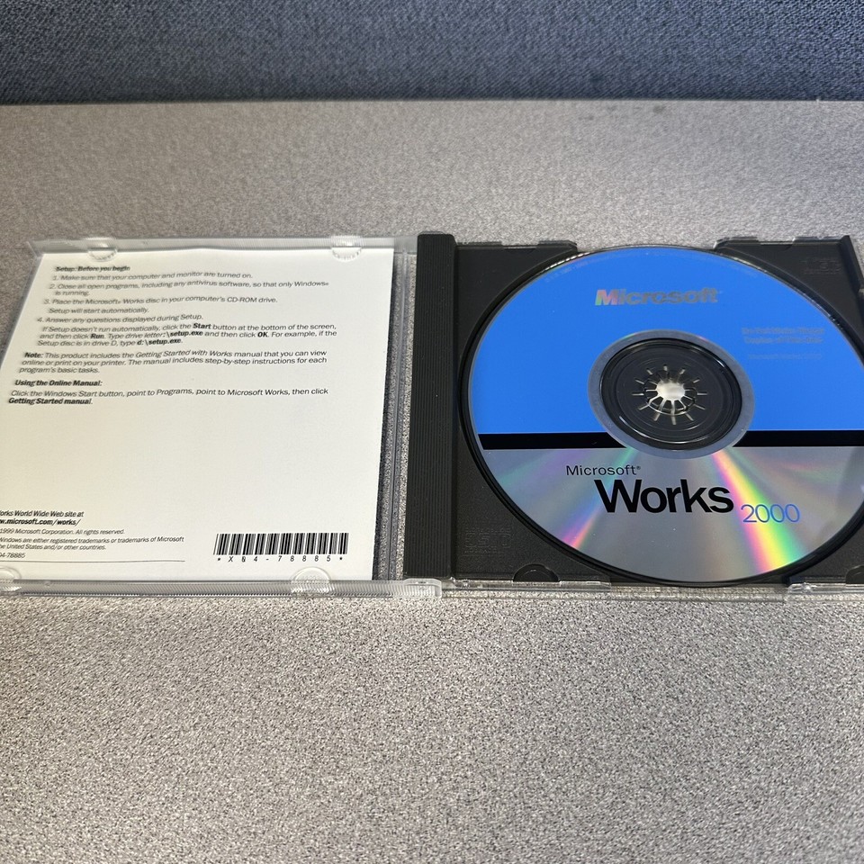 Microsoft Works 2000 CD ONLY | eBay