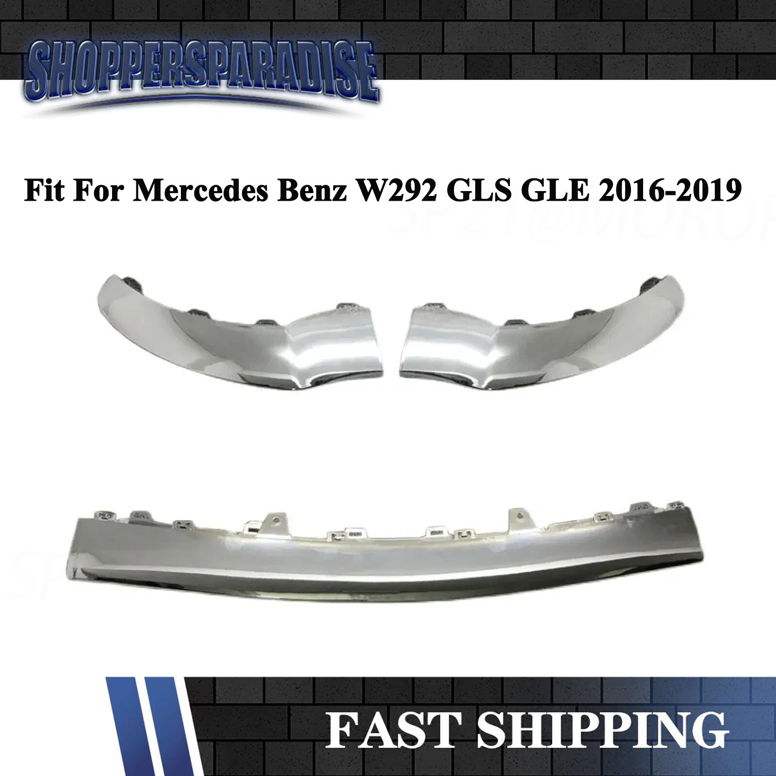For Mercedes Benz W292 GLE350 GLS450 550 2016-2019 Chrome Front Bumper ...