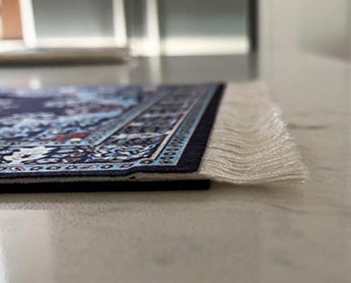 Beautiful Oriental Rug Style Mousepad, Navy Miniature Carpet Computer ...
