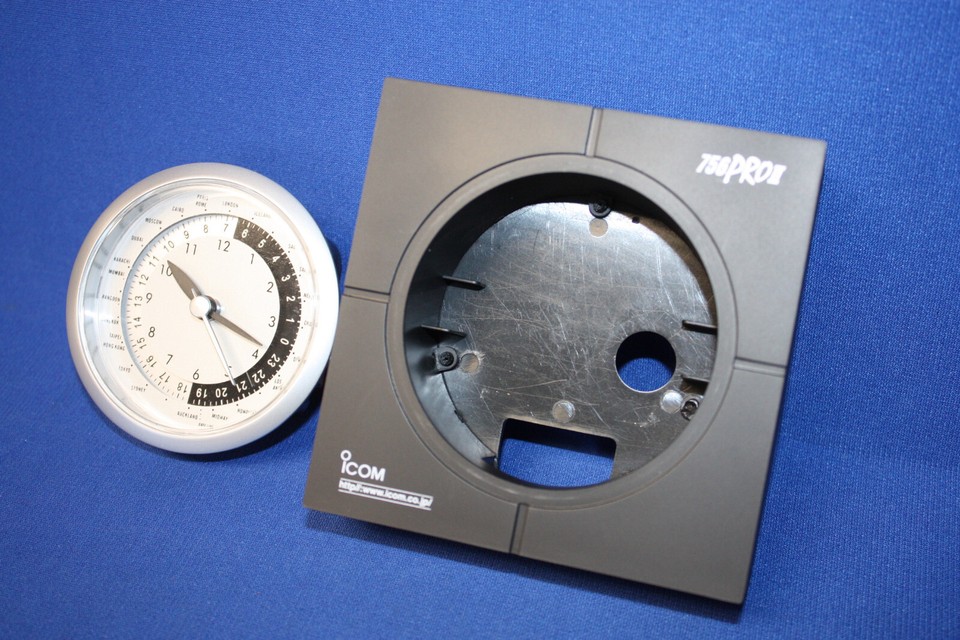 Icom World Time Desk Clock AQ-585 756PROII LOGO | eBay