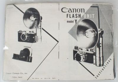CANON FLASH UNIT MODEL Y INSTRUCTIONS | eBay