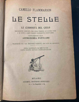 Flammarion C. The Stars And The Curiosities Of The Sky. Sonzogno 1904 ...