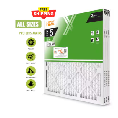 Pleated Air Filters Replacement For Furnace. AC HVAC MERV 8 FPR 5 3 ...