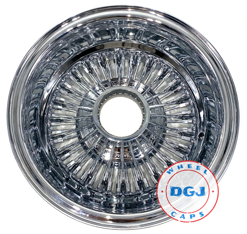 13x7 Zenith Style Rev 72 Spokes Straight Lace Chrome Lowrider Wire ...