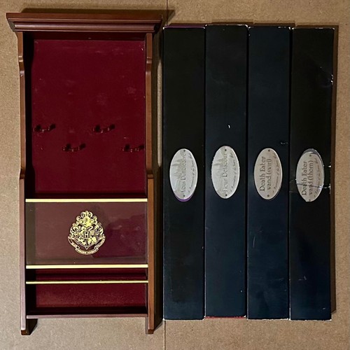Harry Potter Wand Display Case w/Four Wands Noble Collection Dumbledore ...
