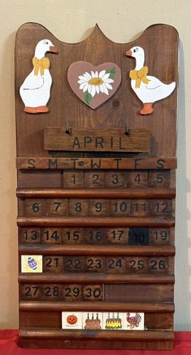 Wooden Monthly Calendar - Farmhouse Decor | eBay