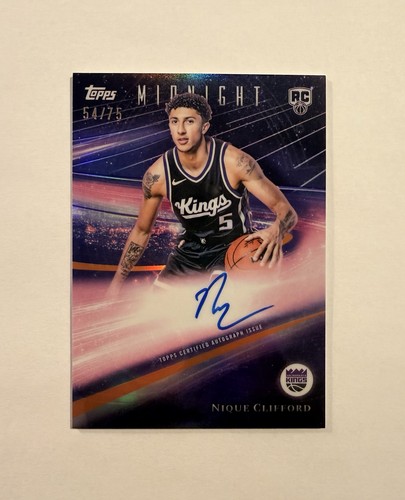 2025-26 Topps Midnight Nique Clifford Rookie Horizon Signatures /75 RC ...