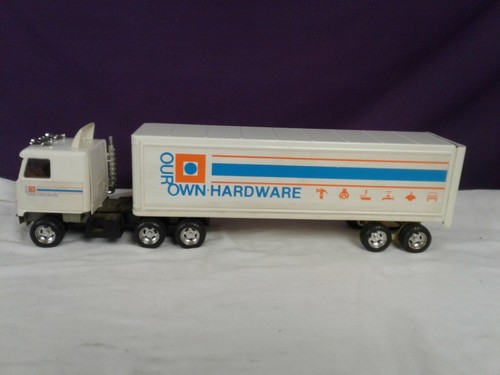 Vintage Ertl Our Own Hardware Truck & Trailer Chevy Titan Semi Tractor ...