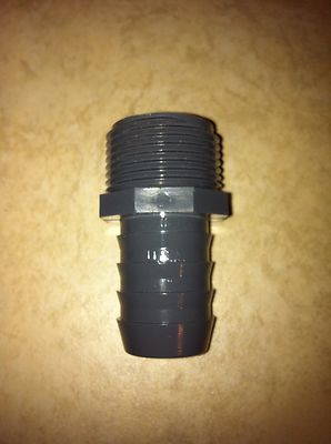 1" Male NPT x 1" Barb Barbed Insert Poly Water Well Pipe Adapter PVC | eBay