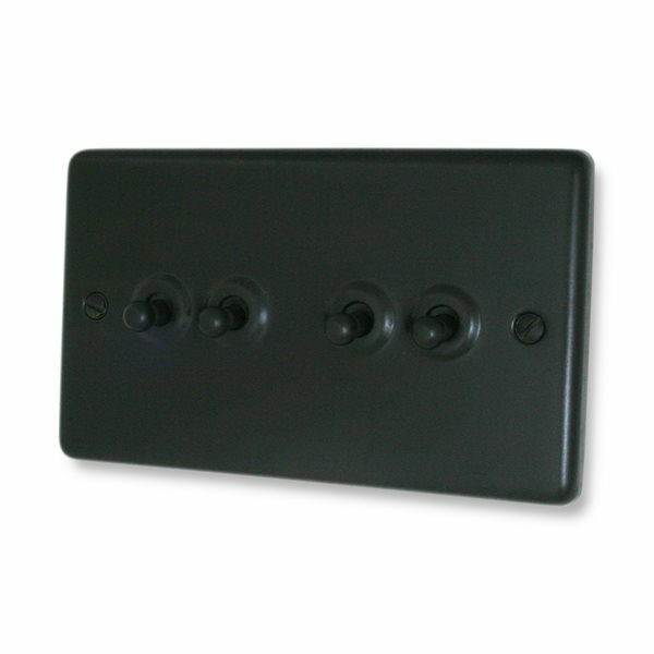 Classic Matt Black Plug Sockets Light Switches Dimmers - Whole Range ...