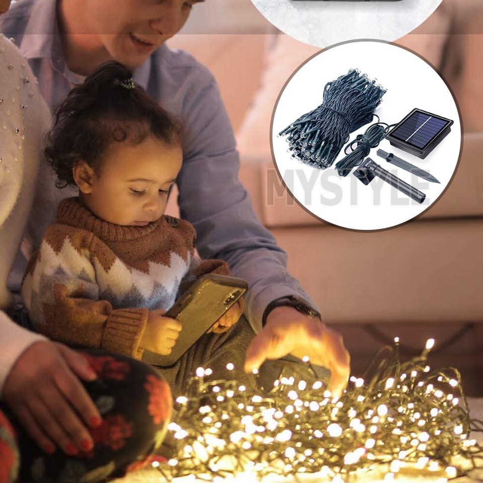 42M 400 LED Solar Powered Fairy String Lights Waterproof Garden Party ...