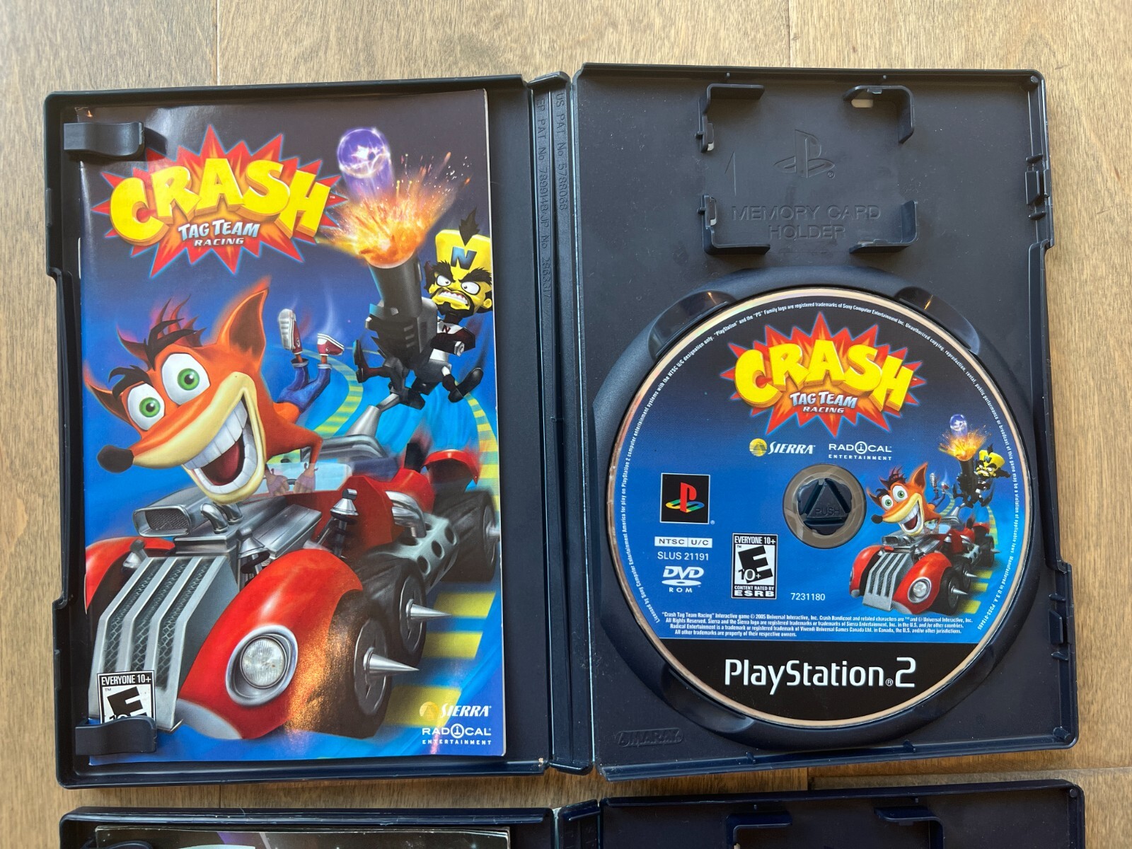 Lot of 2 Crash Bandicoot PS2 Games Tag Team Racing + Wrath of Cortex ...