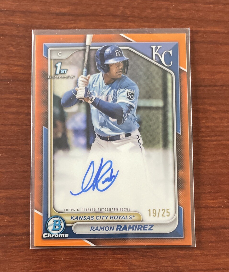 RAMON RAMIREZ 2024 1st Bowman Chrome Auto TRUE ORANGE Refractor /25 ...