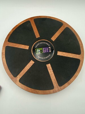GoFit Wood Wobble Balance Board Adjustable Non Slip Black Clean | eBay