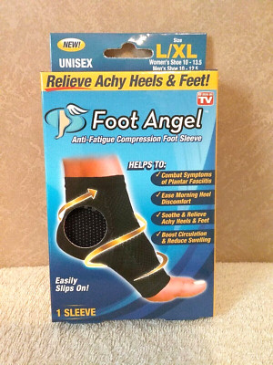 Foot Angel Anti-Fatigue Compression Foot Sleeve Size LG/XLG Unisex ...