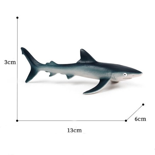 Little Blue Shark Action Figure Model Toy Realistic Ocean Role Play Toy ...