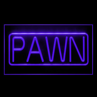 190038 PAWN Shop Gold Black Historic Display LED Light Neon Sign | eBay