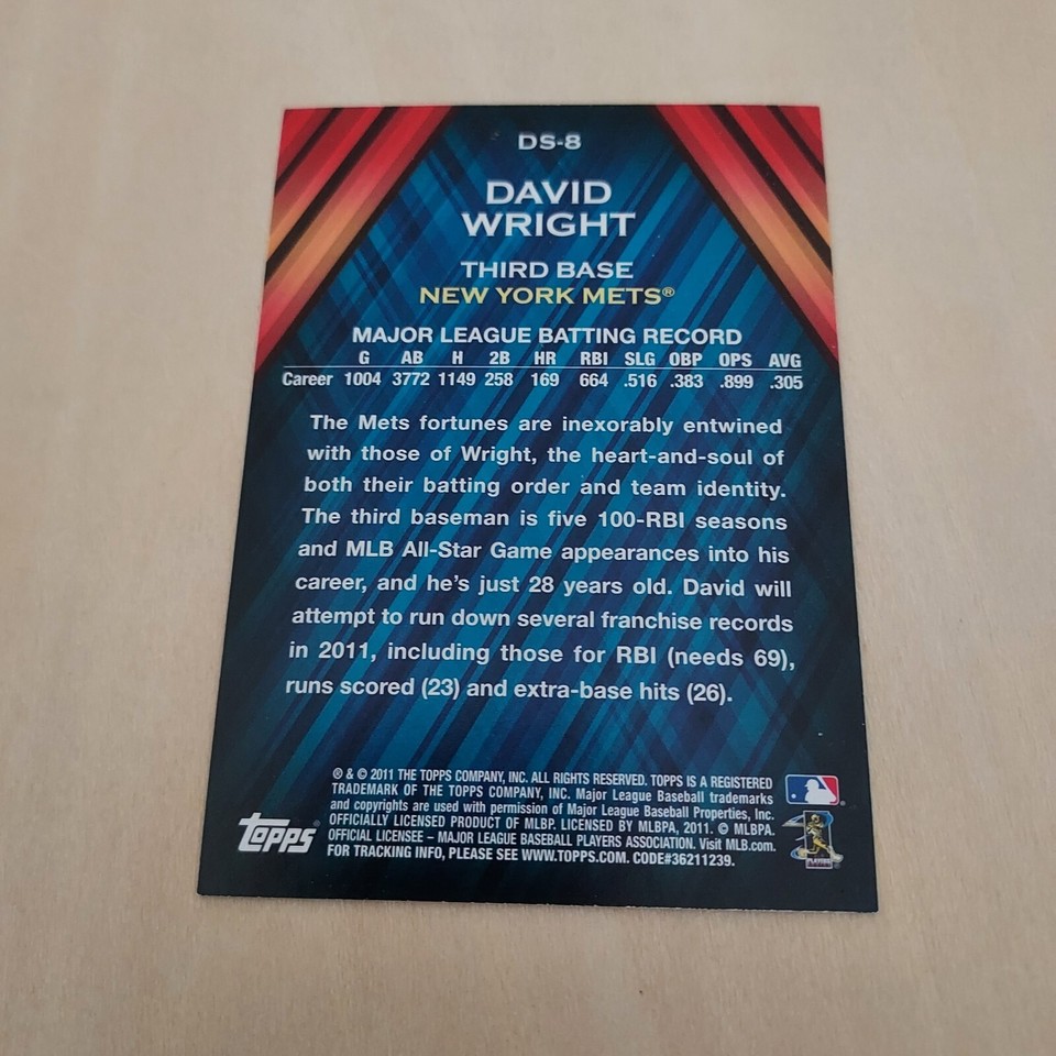 2011 Topps Diamondback Baseball Card David Wright #ds-8 | eBay