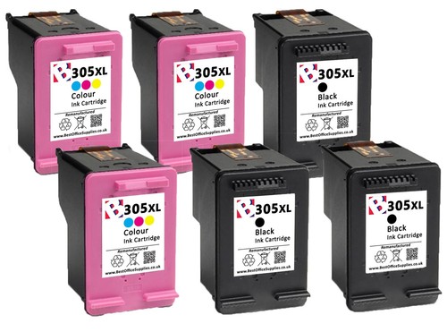 305 XL Black Colour Ink Cartridges Compatible for HP Deskjet 2810e ...