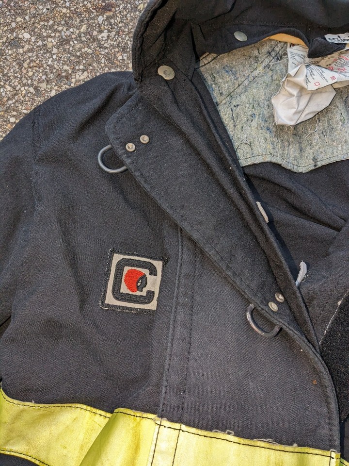 Firefighter Chieftain 2000 35M Turnout Bunker Coat Black 2XL Double ...