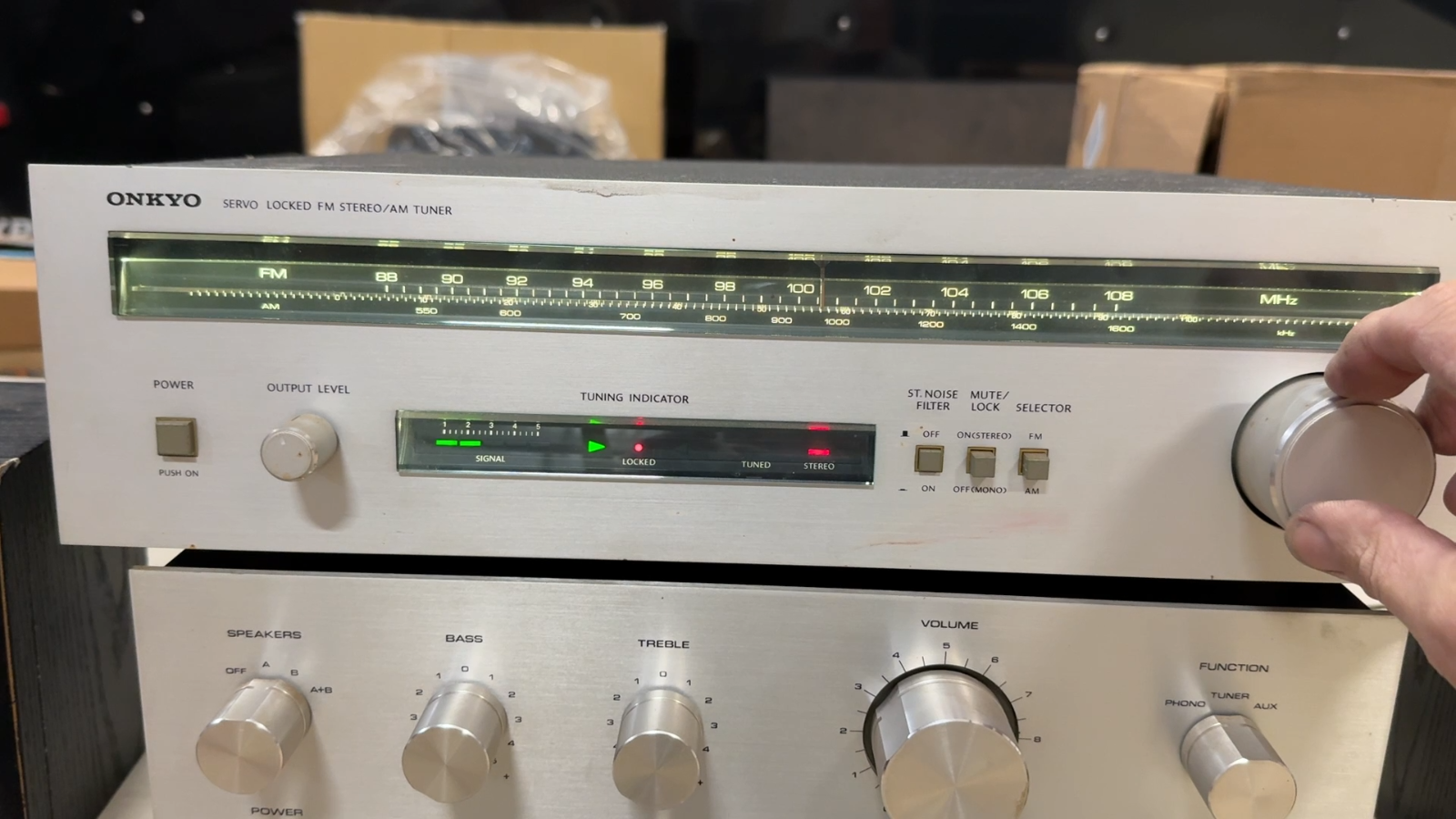 Vintage 1980 Onkyo T-4040 Synthesized Servo Locked AM/FM Stereo Tuner ...