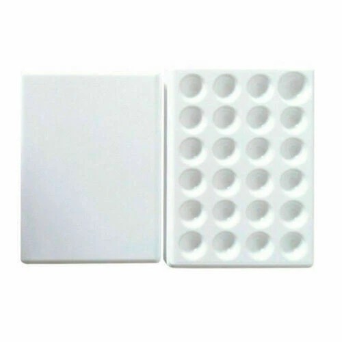 24Pits Dental Lab Plastic Wet Porcelain Tray Plate Glaze Ceramic Cover ...