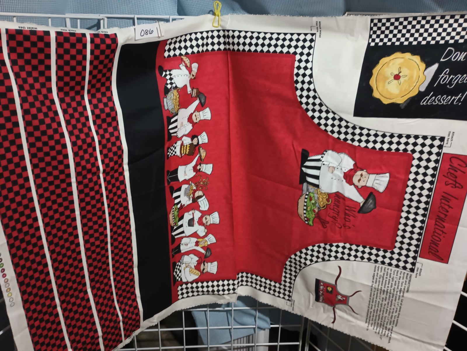 1 Panel "Chef's International" Cotton Apron Fabric | eBay
