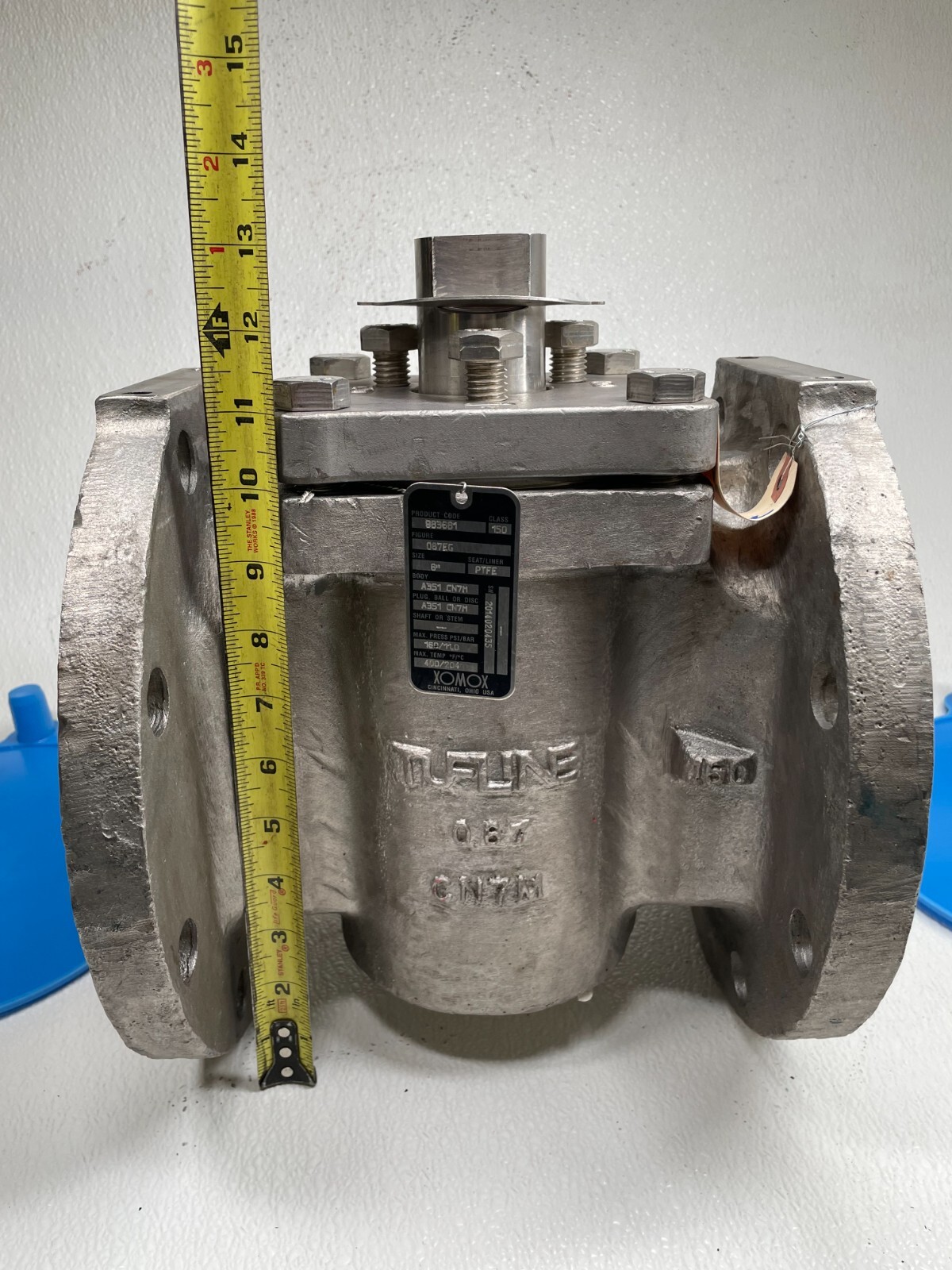 Xomox Tufline Sleeve Lined Plug Valve 6" Class 150 RF Flanged CN7M ...