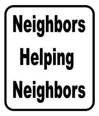 Neighbors helping neighbors classic Aluminum Composite Sign | eBay