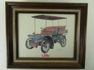 Vintage Framed Jerome D Biederman Cadillac Color Print | eBay