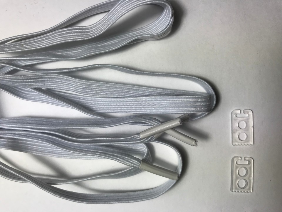 3 pair No Tie Elastic Flat Shoe Laces strings for all Sneakers Kids ...