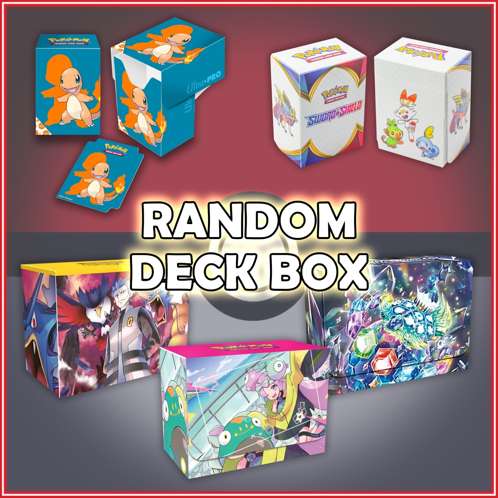 OFFICIAL Pokémon TCG RANDOM DECK BOX PREMIUM PRODUCTS FIT SLEEVED DECK ...