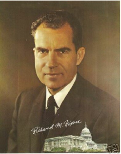 President RIchard Nixon Glossy Original Portrait Card From Official ...