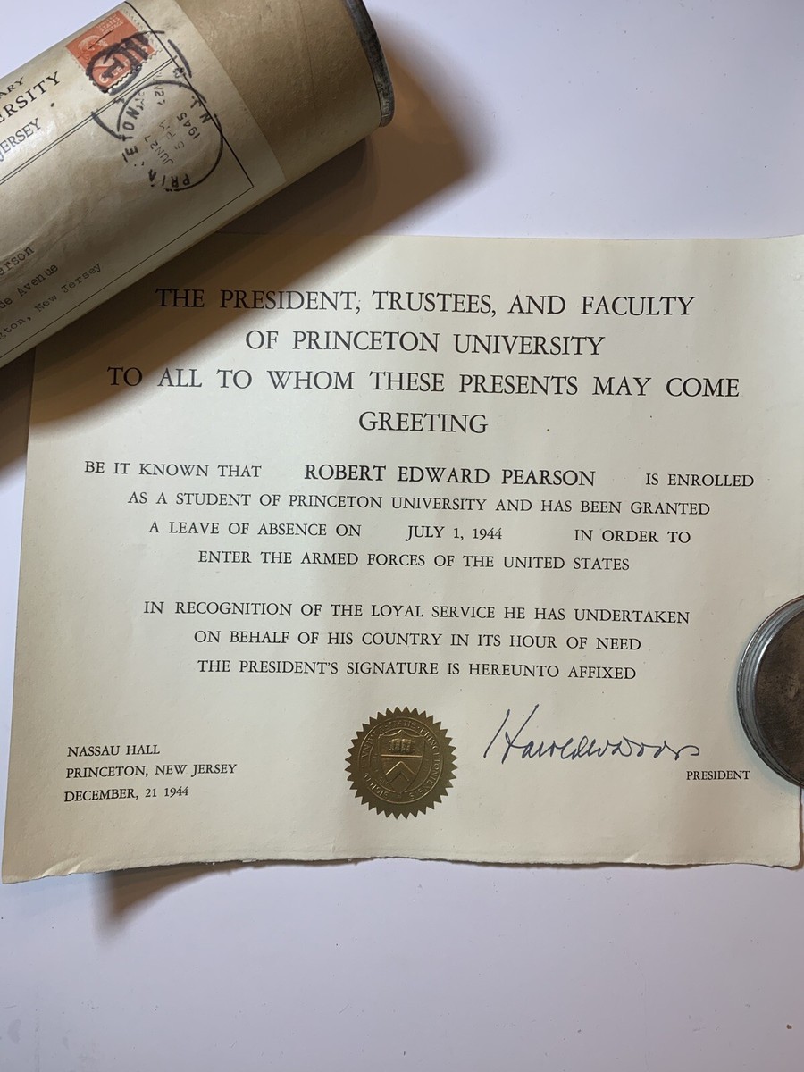 Princeton University Certificate