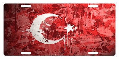 TURKEY Flag Custom License Plate NATIONAL Emblem PAINT Version | eBay UK