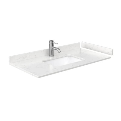 NEW 42” Bath Lavatory Top with Undermount Sink Side Splash Light Vein ...