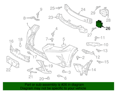 2015-2021 Lexus NX Bumper Bracket 52140-78010 | eBay